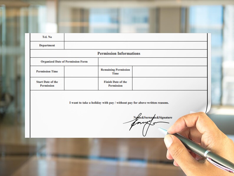Employee Leave Request Form Template, Editable Excel & Printable PDF ...