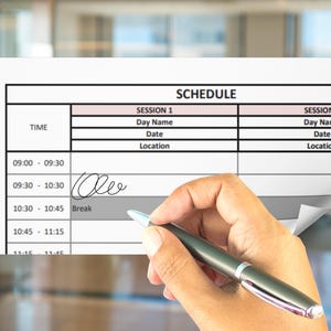Schedule Template, PDF and Excel Format, Fully Editable and Printable ...
