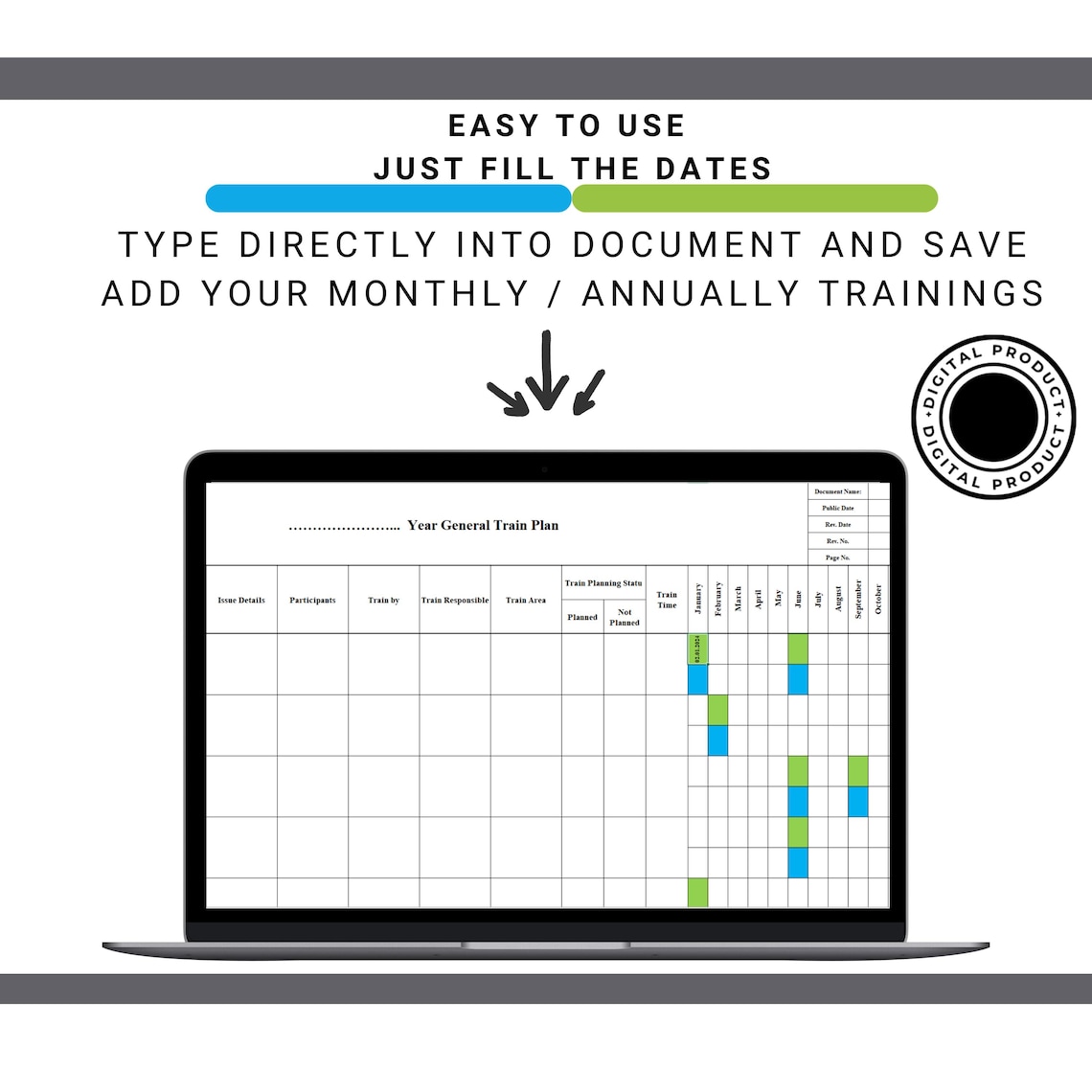 Annual Training Plan Template, Customizable Yearly Training Schedule ...