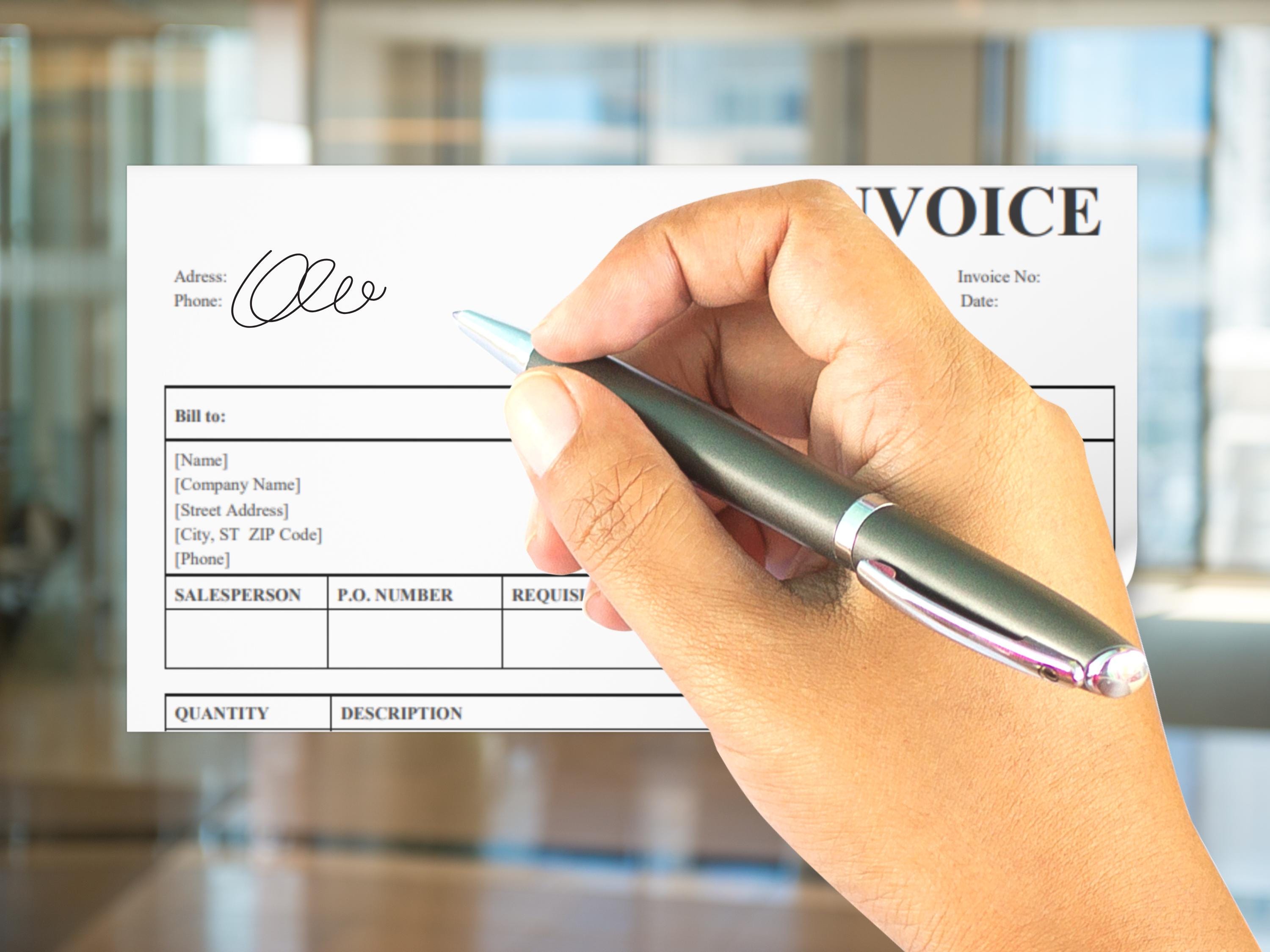 Invoice Template, Word and PDF Format, Fully Editable and Printable ...