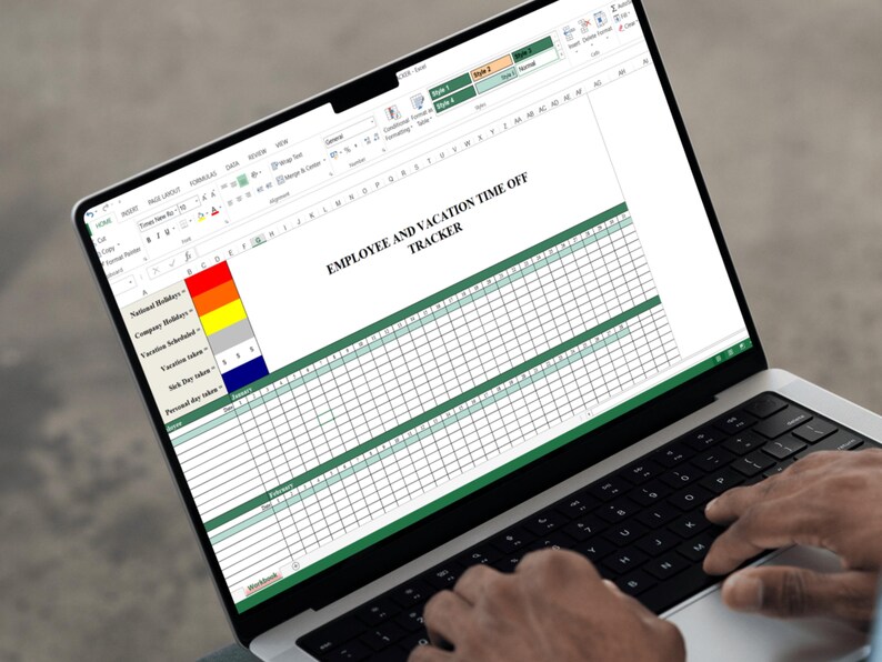 Employee Time off Tracker Template, Excel Format, Fully Editable With ...