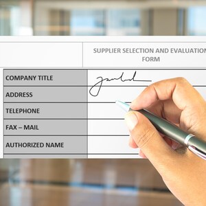 Supplier Selection & Evaluation Form | ISO 9001 Vendor Assessment ...