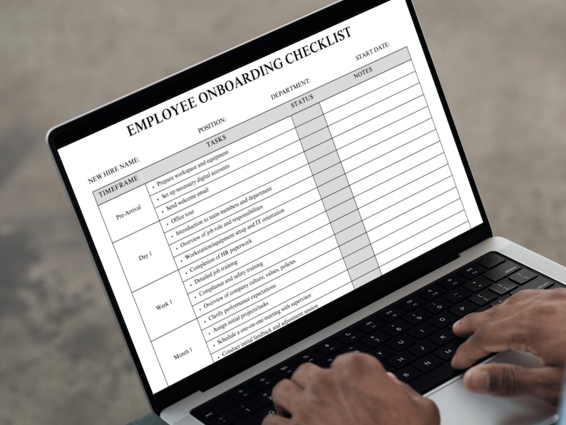 Employee Onboarding Checklist Template, PDF Format, Printable and Easy ...