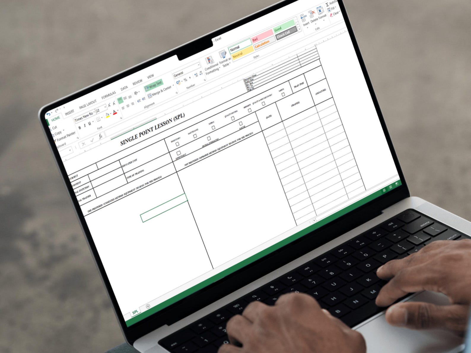 Single Point Lesson Template, Editable Excel & Printable PDF, ISO 9001 ...