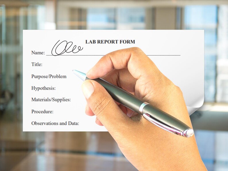 Lab Report Template, Word and PDF Format, Fully Editable and Printable ...