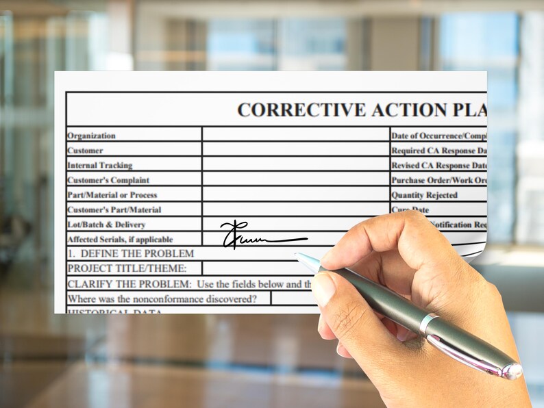 Corrective Action Form Template, PDF and Excel Format, Fully Editable ...