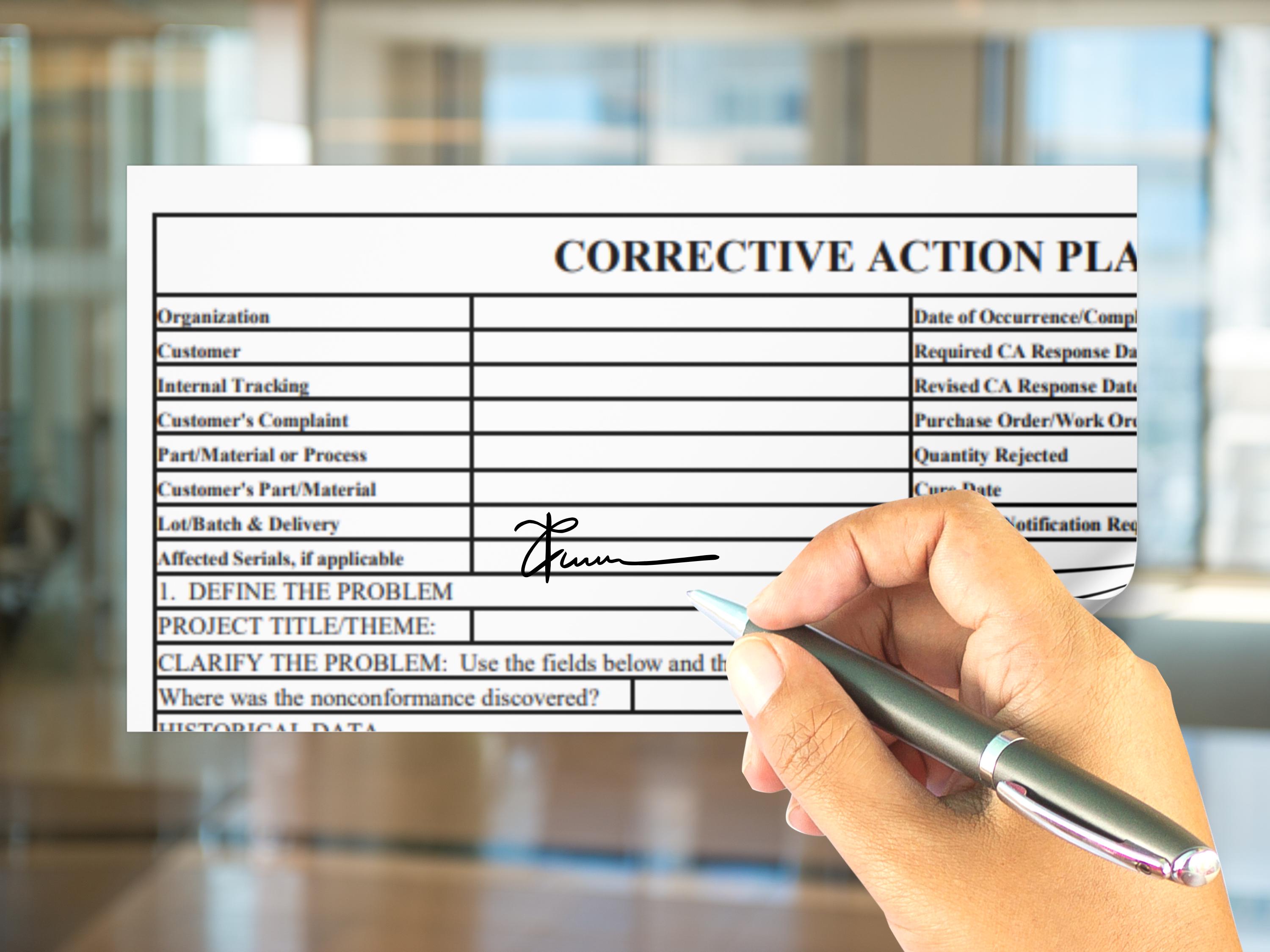 Corrective Action Form Template, PDF and Excel Format, Fully Editable ...