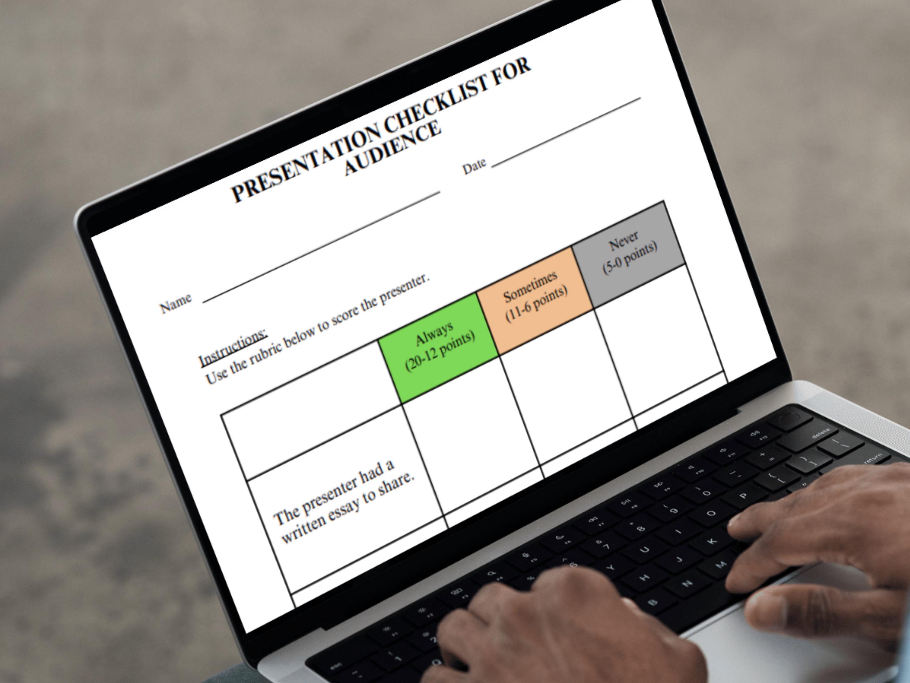Presentation Checklist Template, PDF Format, Printable and Easy-to-use ...
