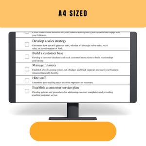 Small Business Checklist PDF, Essential Startup Guide, A4 Planner, New ...