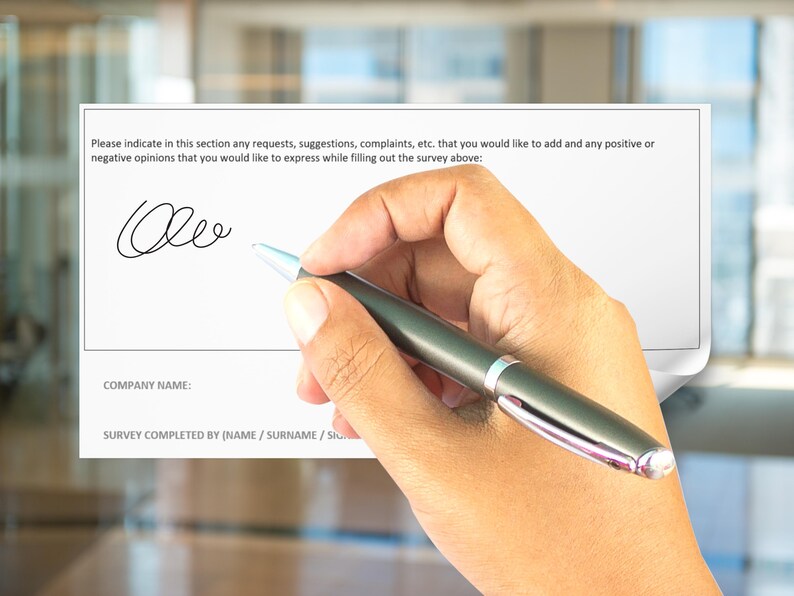 Customer Satisfaction Survey Template, ISO 9001 Compliant, Editable ...