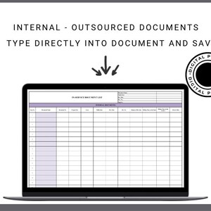 2 FORMATS IN 1 PRICE ! Document Management ,review Date,detailed ...