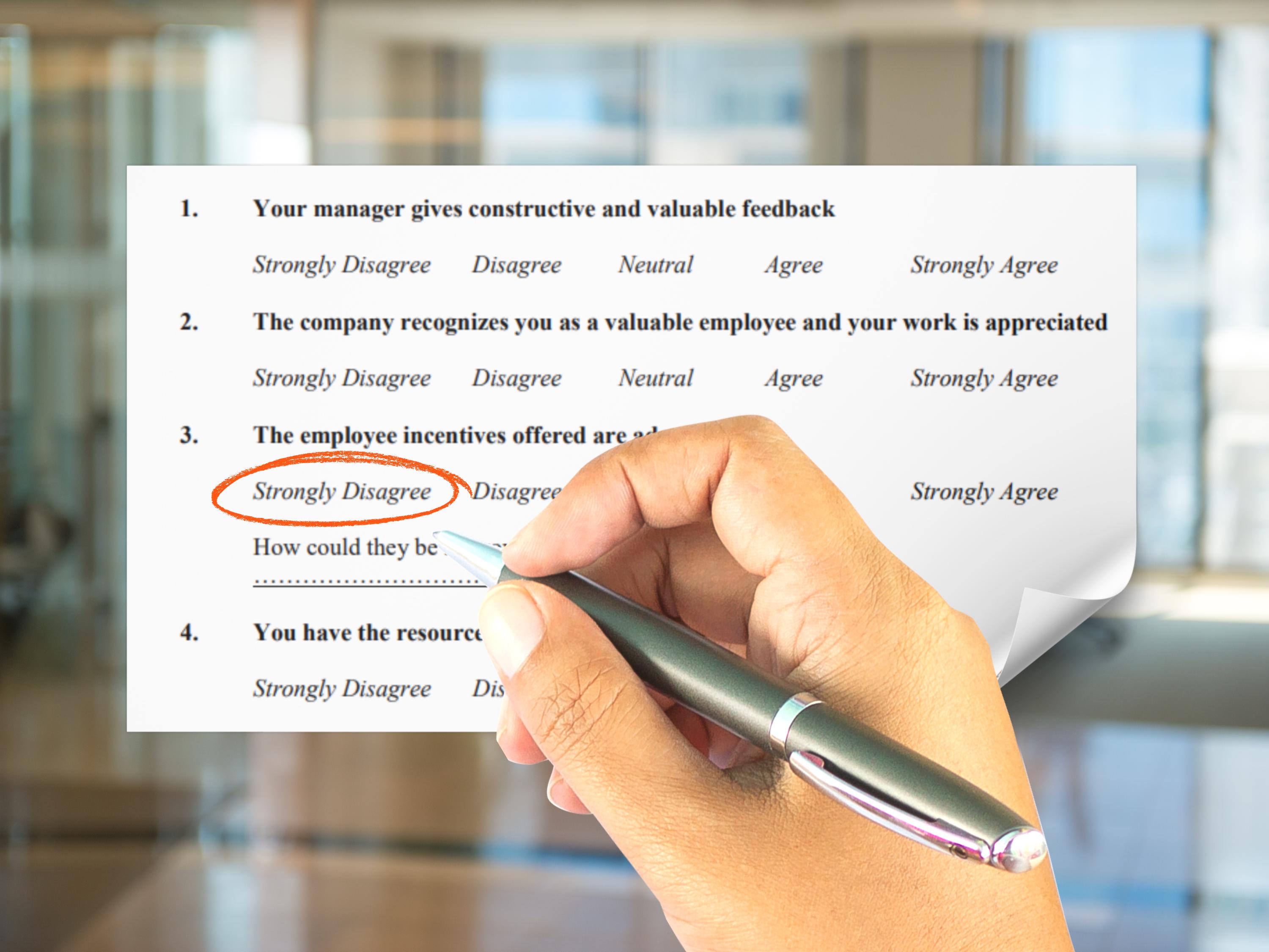Employee Questionnaire Survey Template, Word and PDF Format, Fully ...
