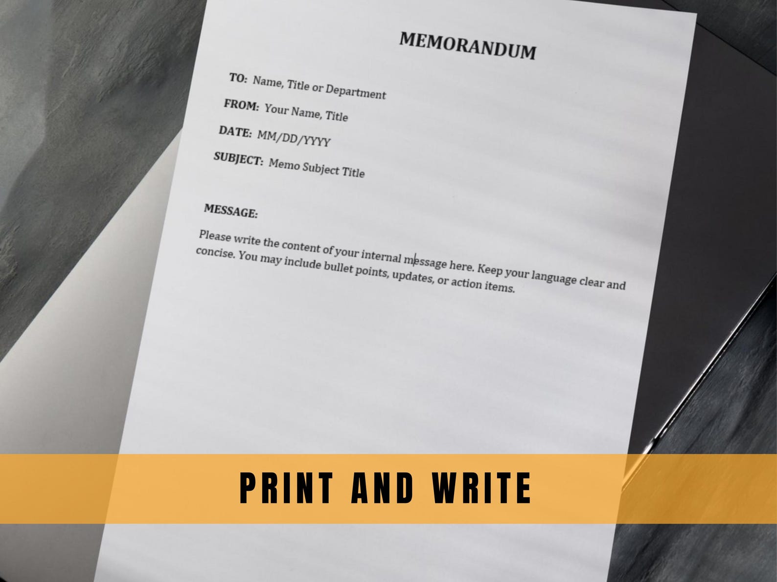 Professional Internal Memo Template: Editable Word & PDF Format - Etsy