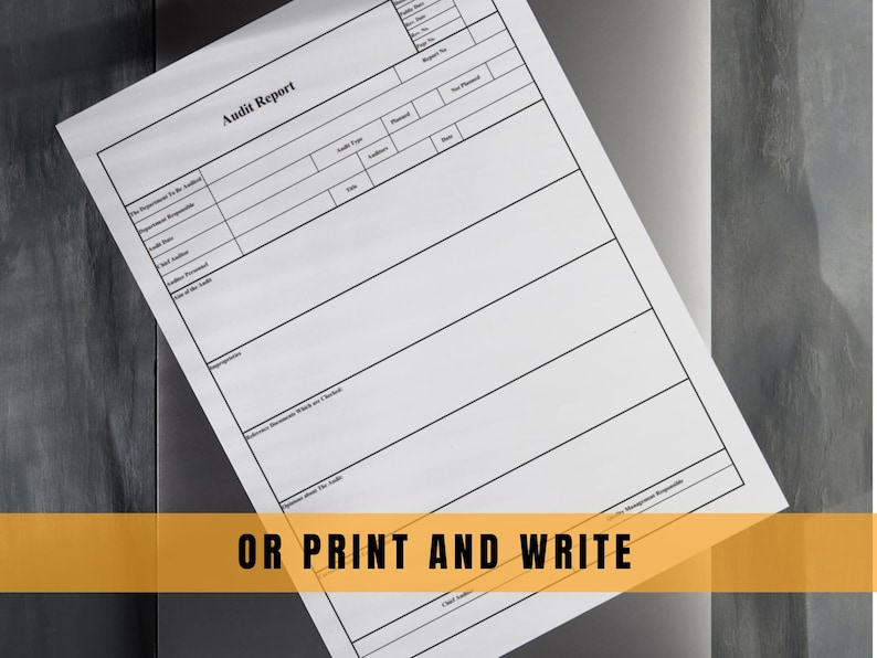 Internal-external Audit Report Template, ISO 9001 Compliant ...