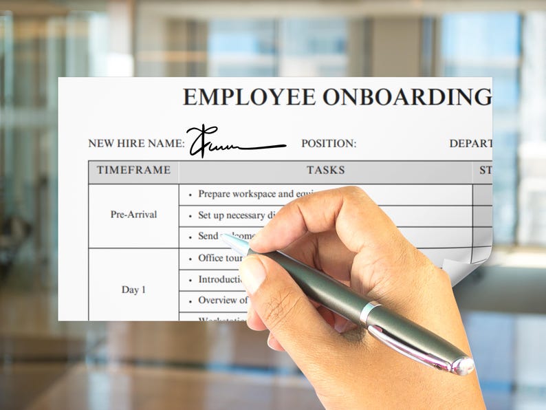 Employee Onboarding Checklist Template, PDF Format, Printable and Easy ...