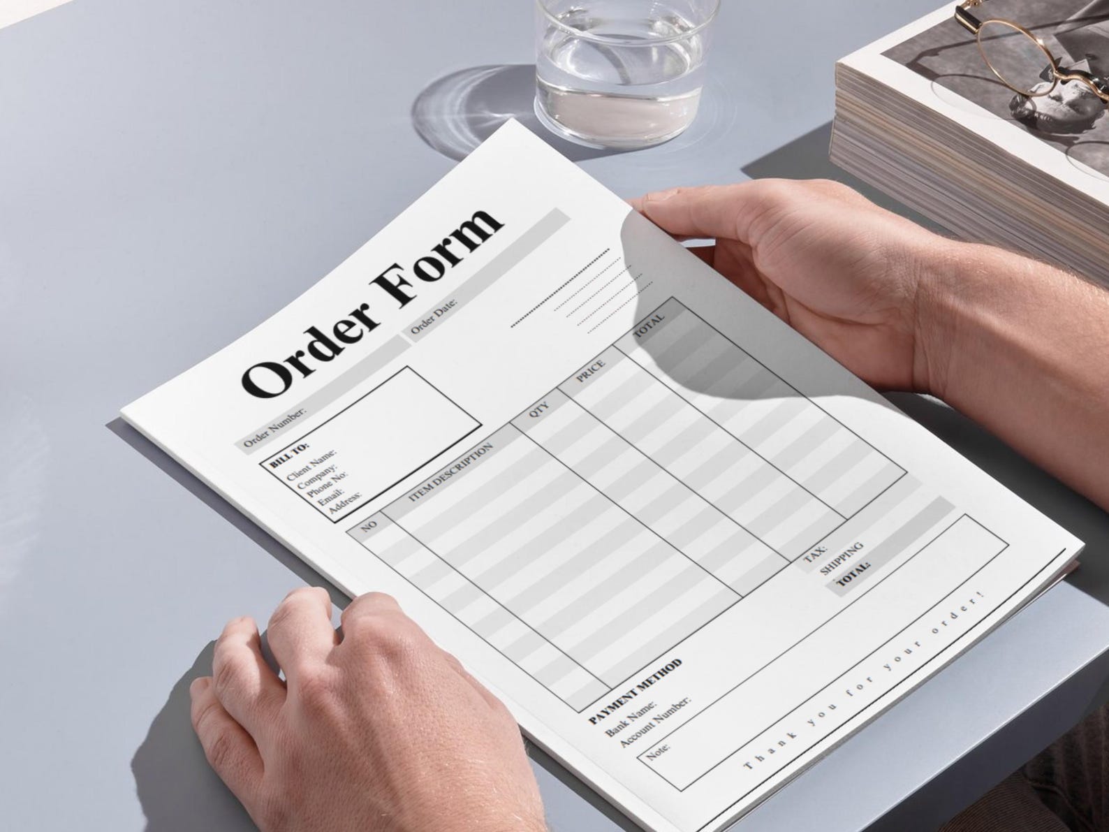 Order Form Template PDF, Fully Printable Order Sheet, Professional ...