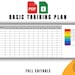 Basic Training Plan Template, PDF and Excel Format, Fully Editable and ...