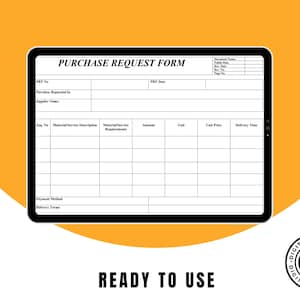 Purchase Request Form Template, Editable & Printable, ISO 9001 ...