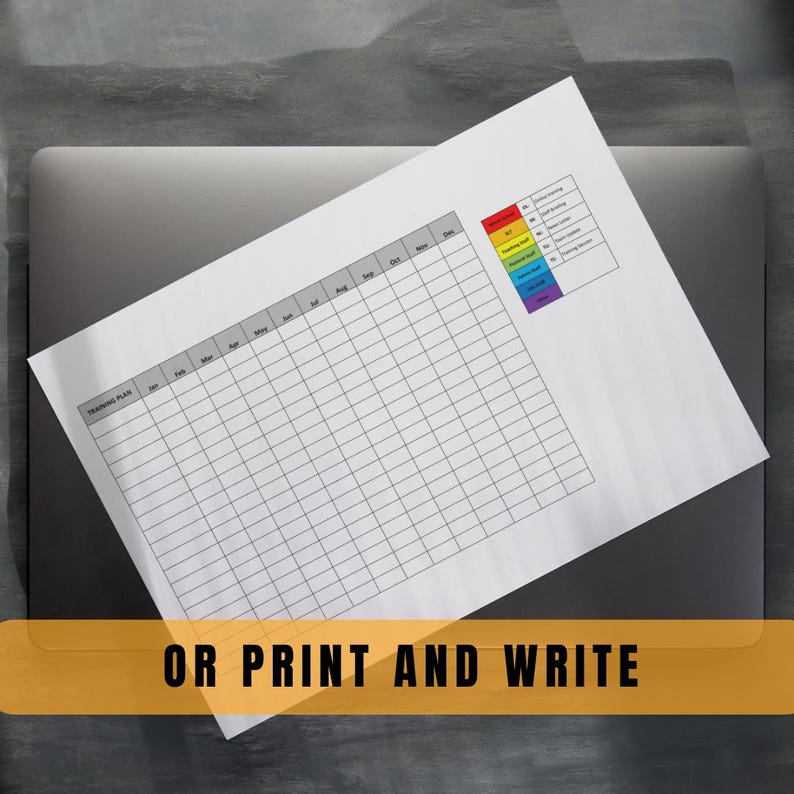 Basic Training Plan Template, PDF and Excel Format, Fully Editable and ...