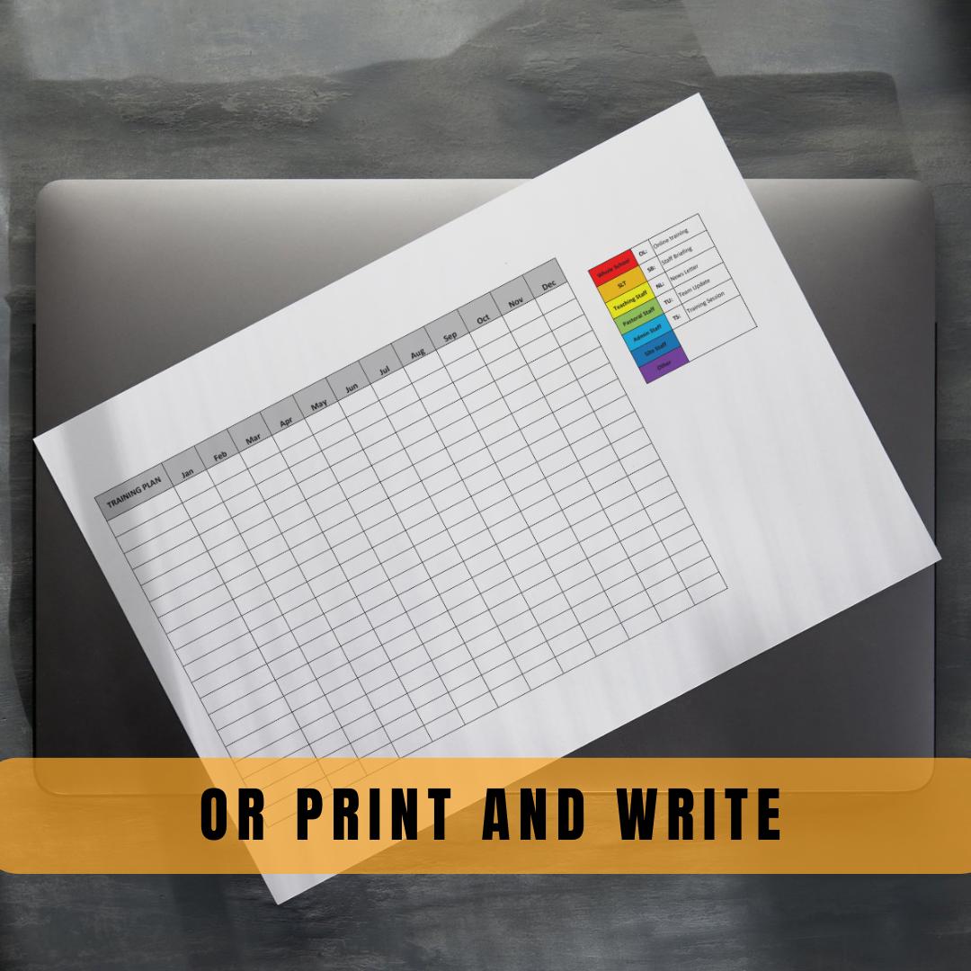 Basic Training Plan Template, PDF and Excel Format, Fully Editable and ...