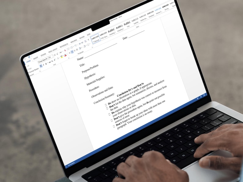 Lab Report Template, Word and PDF Format, Fully Editable and Printable ...