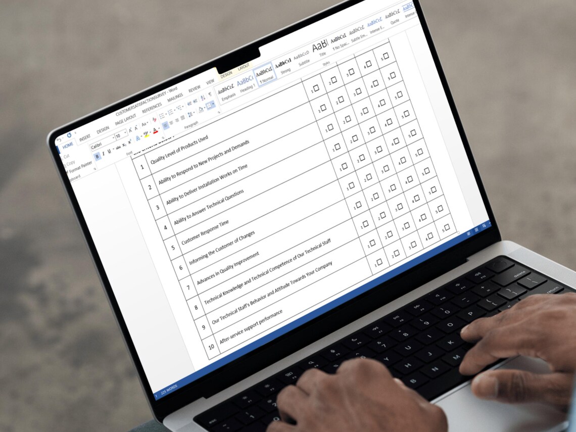 Customer Satisfaction Survey Template, ISO 9001 Compliant, Editable ...