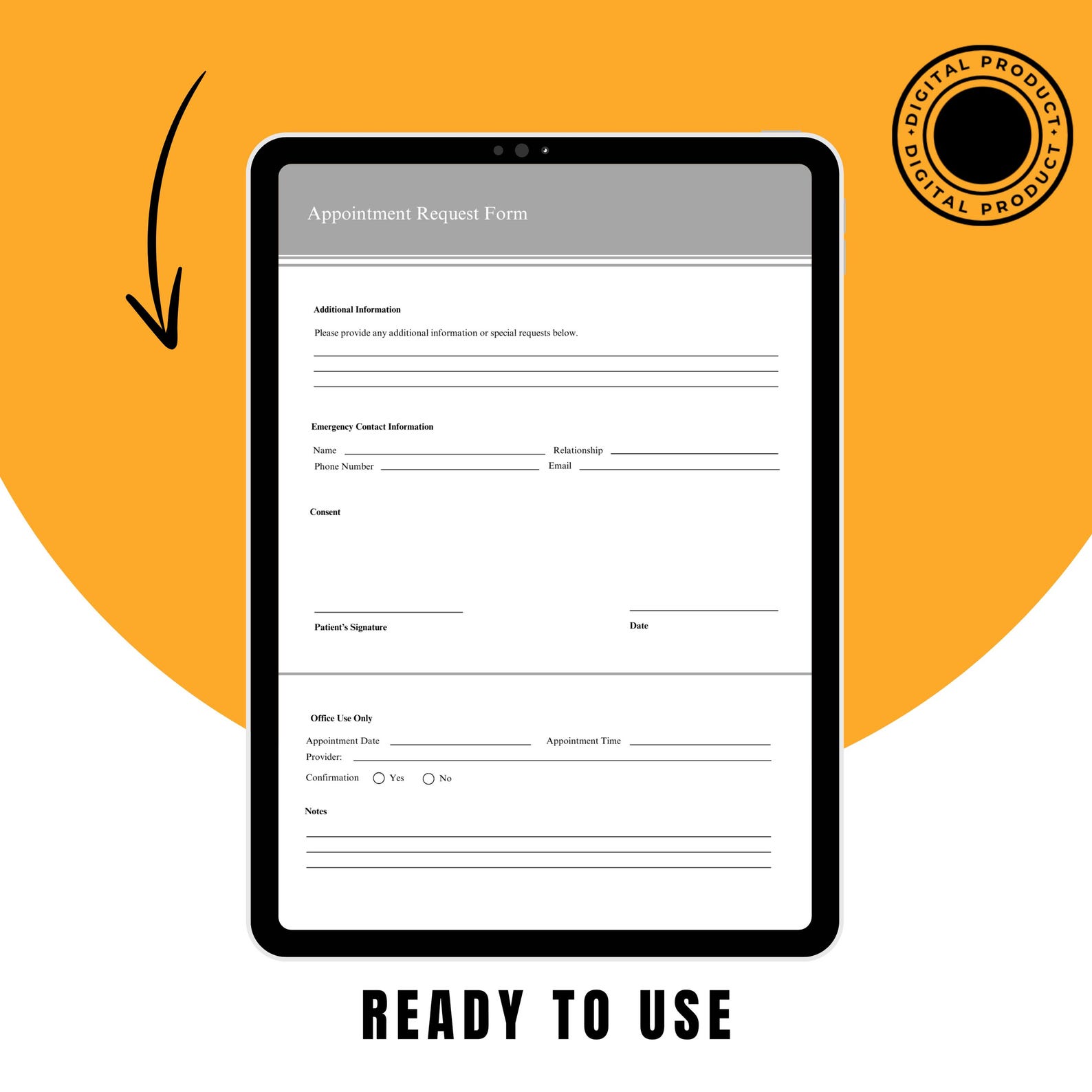 Appointment Request Form, A4 PDF Format, Professional and Comprehensive ...