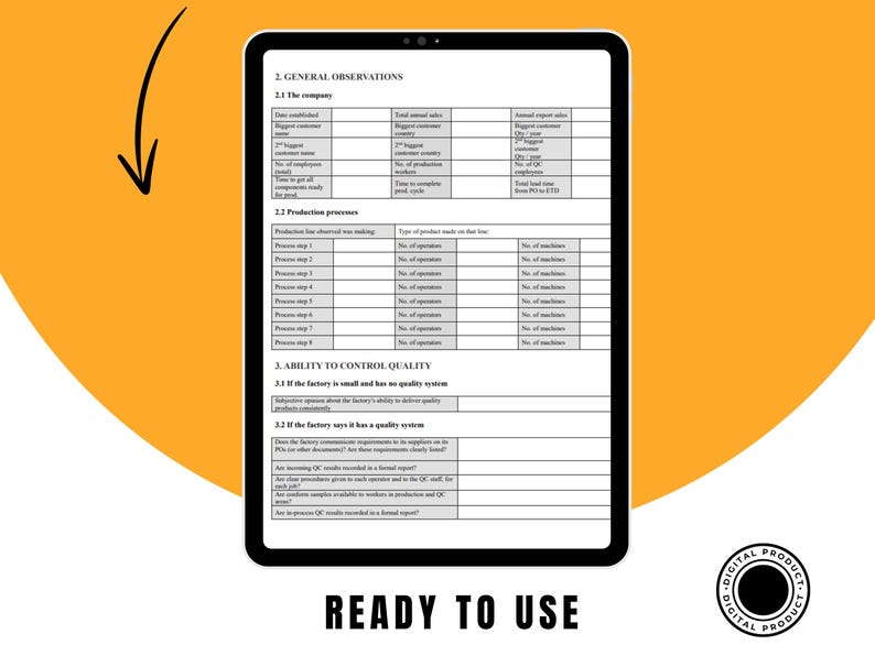 Factory Audit Report Template, Word and PDF Format, Fully Editable and ...
