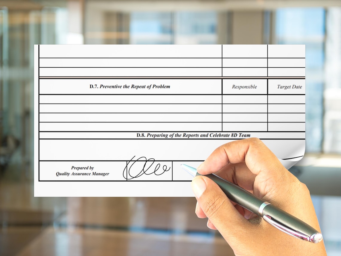 8D Problem Solving Report, Checklist, Root Cause Analysis Template ...