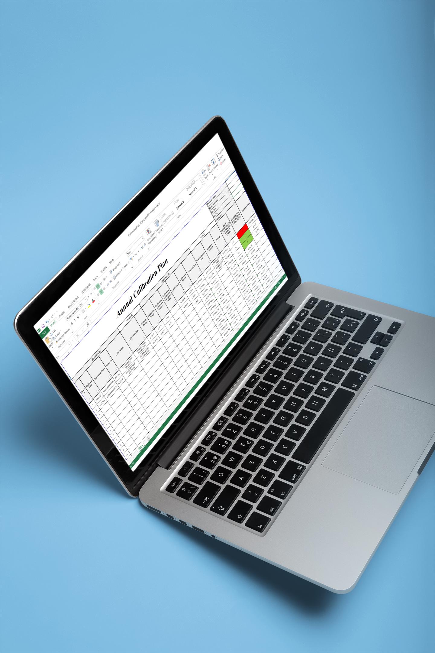 Calibration Tracker Template, Automated Color Change for Expired Dates ...