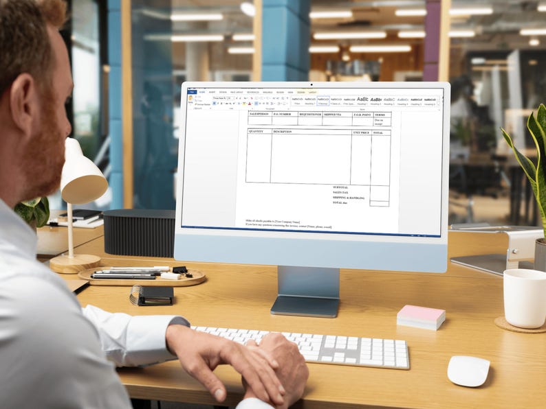 Invoice Template, Word and PDF Format, Fully Editable and Printable ...