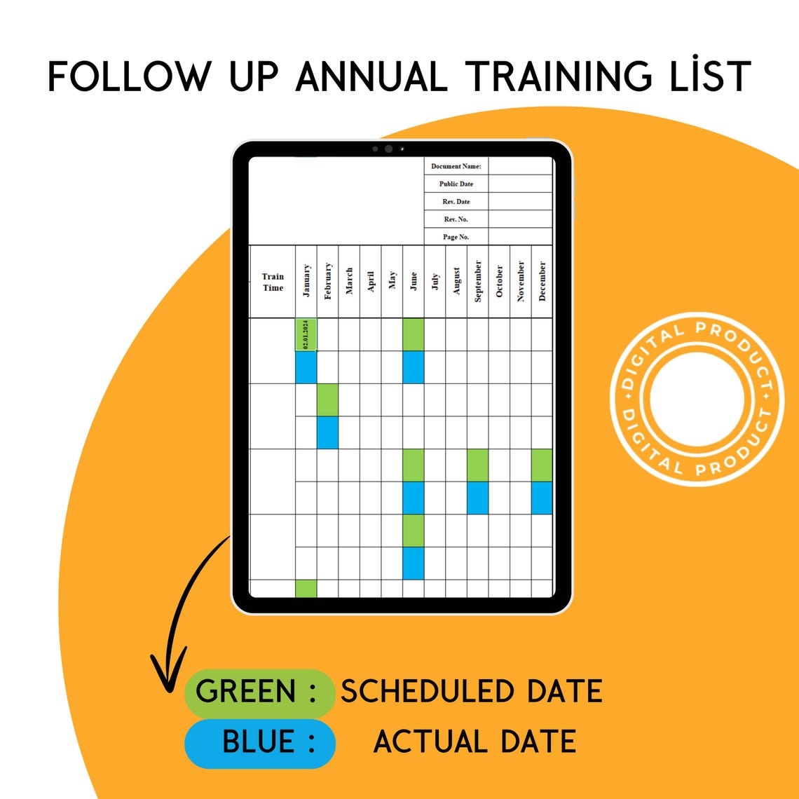 Annual Training Plan Template, Customizable Yearly Training Schedule ...
