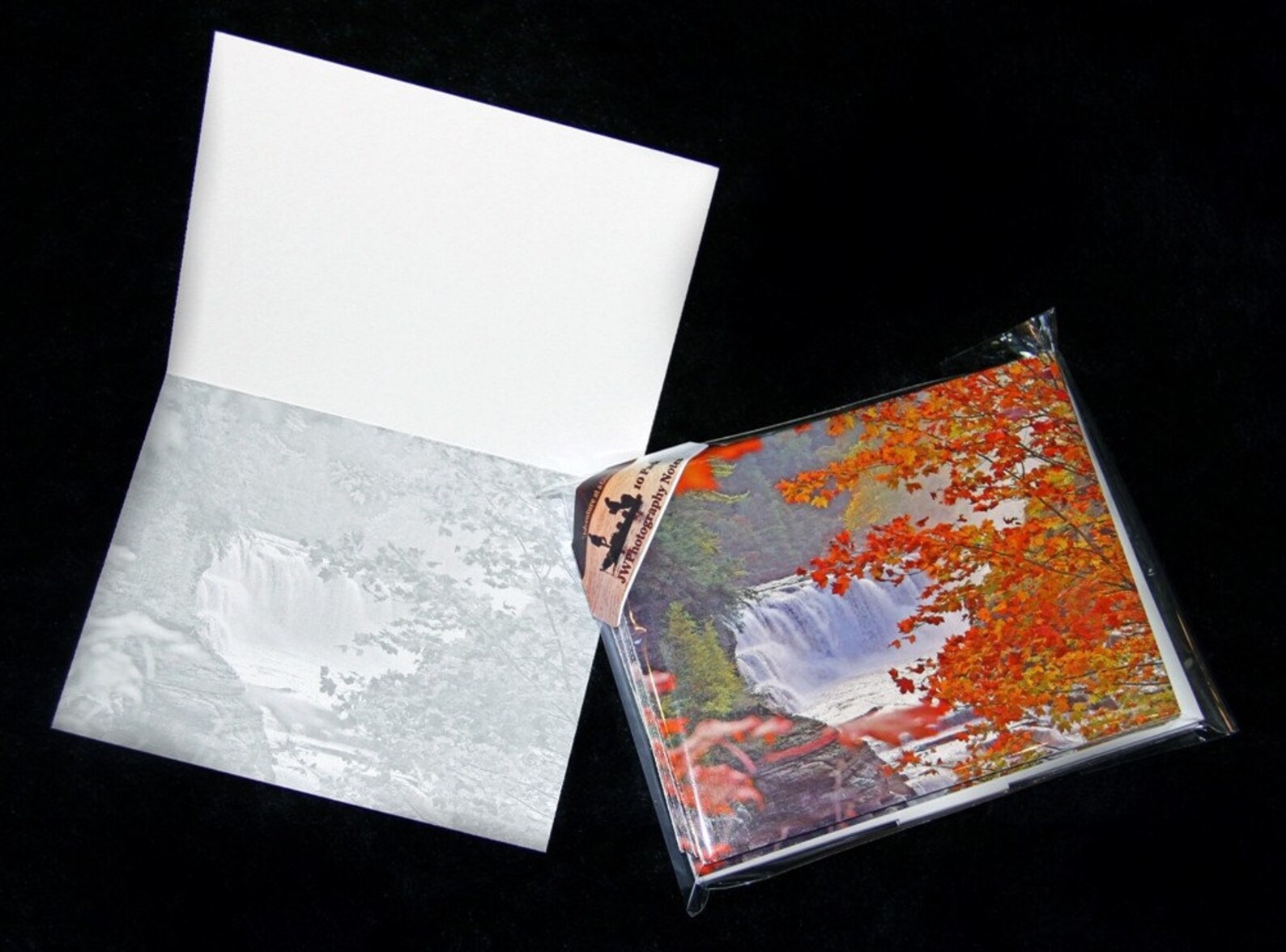 Note Cards, 5, 10 or 20 Pack Note Cards, Autumn Waterfalls Foliage ...