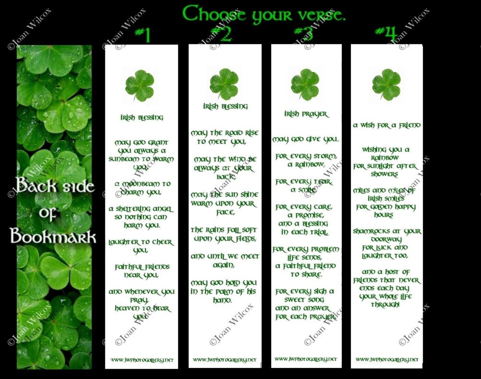 Handmade Irish Blessing Prayer Spring Laminated Photo Bookmark W ...