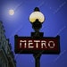 Moonlight Metro Paris France Metro Sign France CHOOSE NIGHT or DAY Fine ...