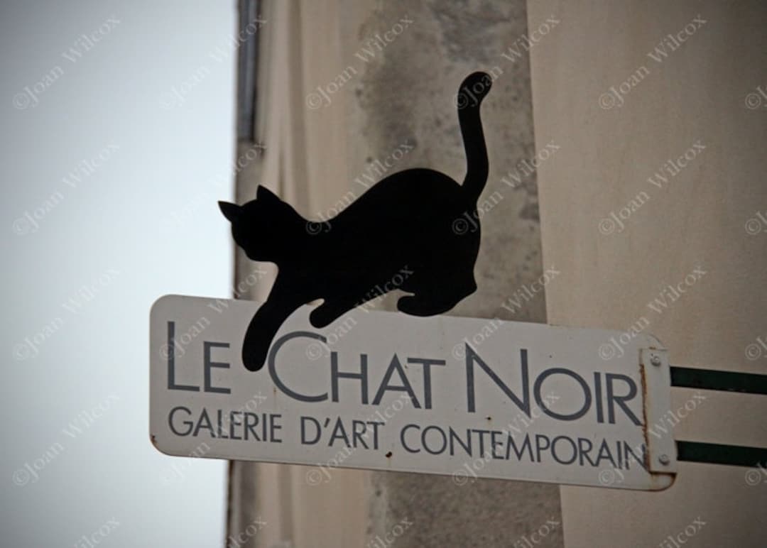 Le Chat Noir Montmartre Paris Gallery Cat Sign Original Fine Art ...