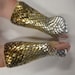 Scale Maille Armor Dragonhide Knitted Gauntlets Ombre Custom for You - Etsy
