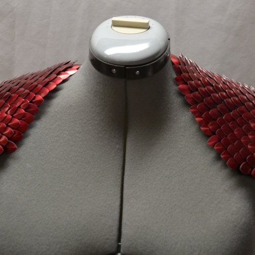 Scalemail Gauntlets Knitted Dragonhide Armor Bronze Warrior - Etsy