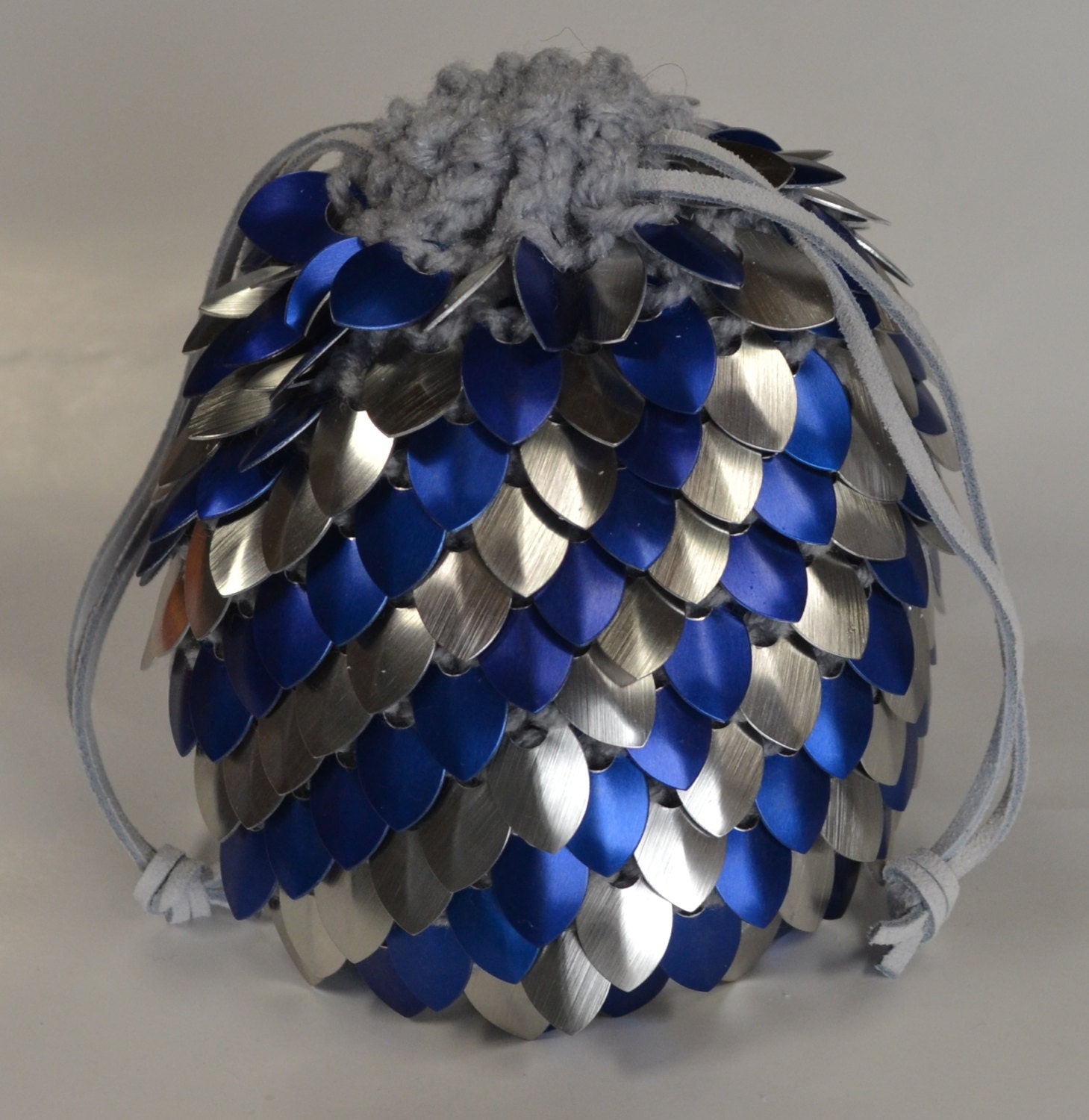 Scale mail Dice Bag of Holding Knitted Dragonhide Airship | Etsy