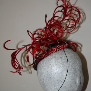 Flames and Feathers Fascinator Cocktail Hat - Etsy