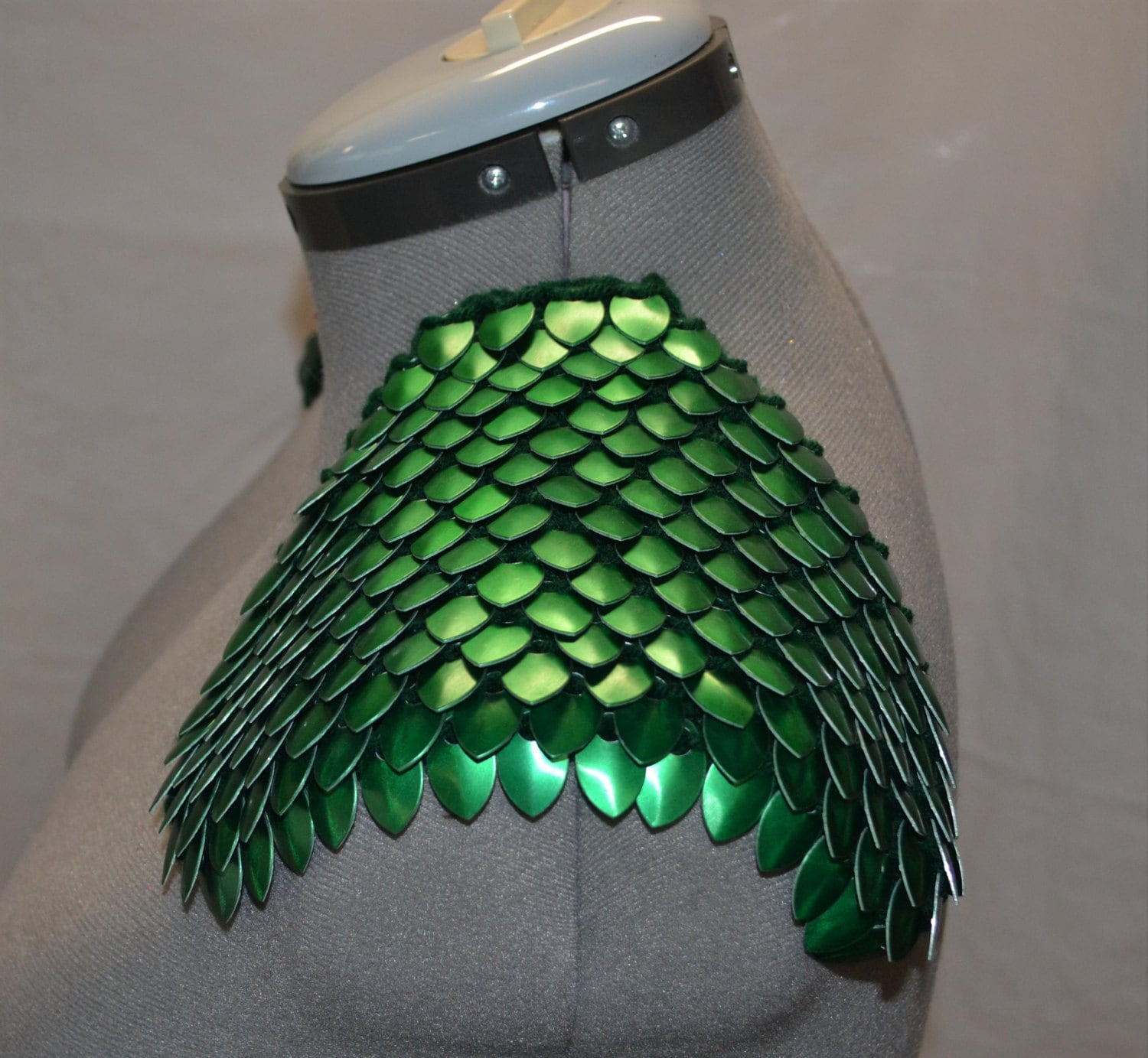 Armor Epaulets in Dragonhide Knitted Scalemail Green - Etsy