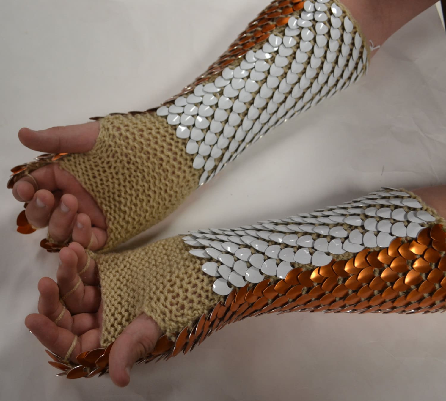Dragonhide Scale Armor Gauntlets With Half Fingers Custom Made to Order ...