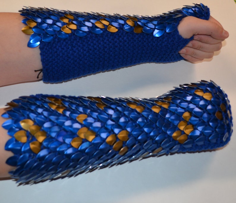 Dragon Scale Armor Gauntlets Knitted Scalemail Custom Made for - Etsy