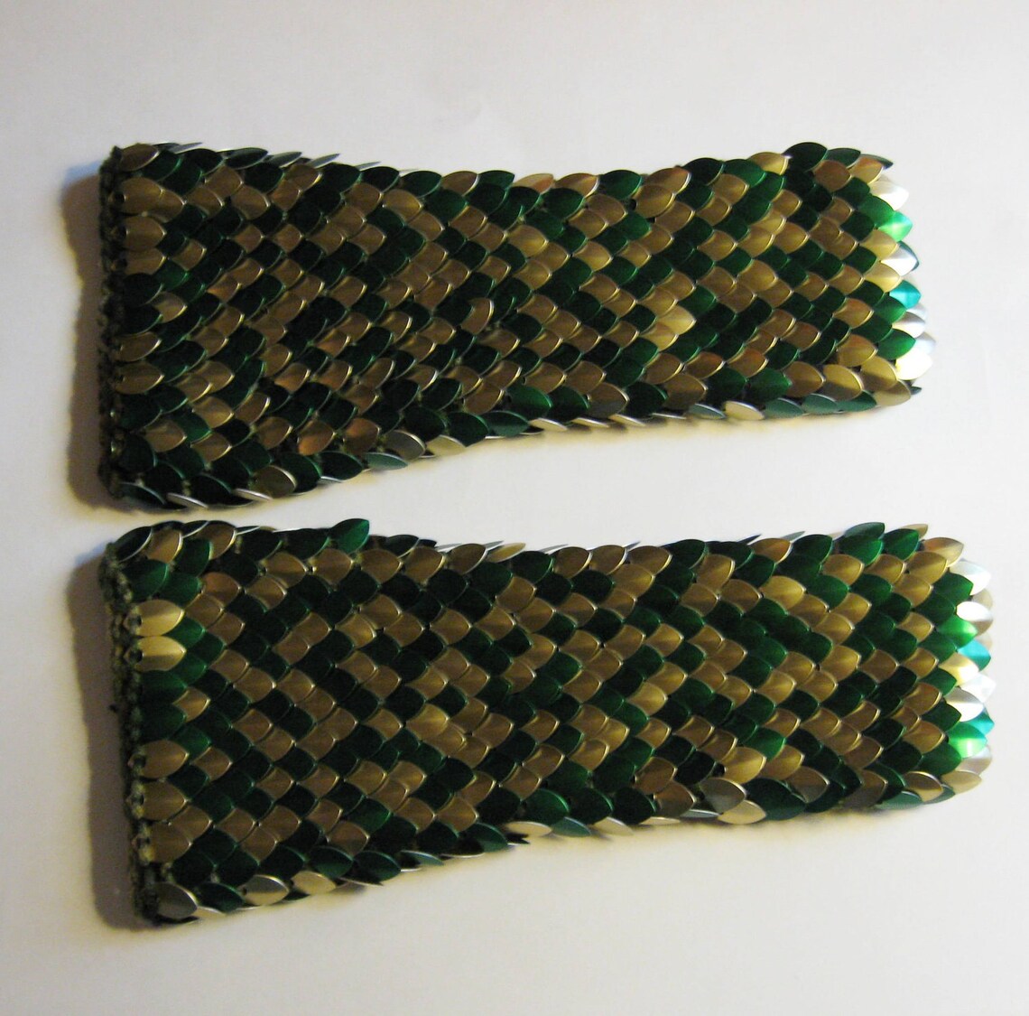 Scale Maille Armor Dragonhide Knitted Gauntlets Forest Elf - Etsy