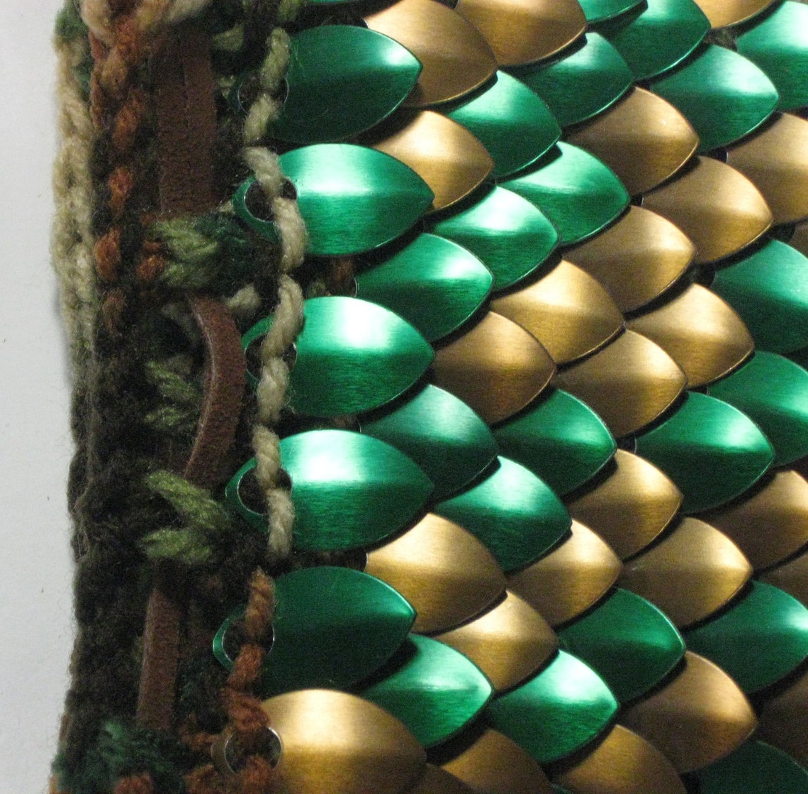 Scale Maille Dice Bag in Dragonhide Knitted Armor Bronze Forest - Etsy