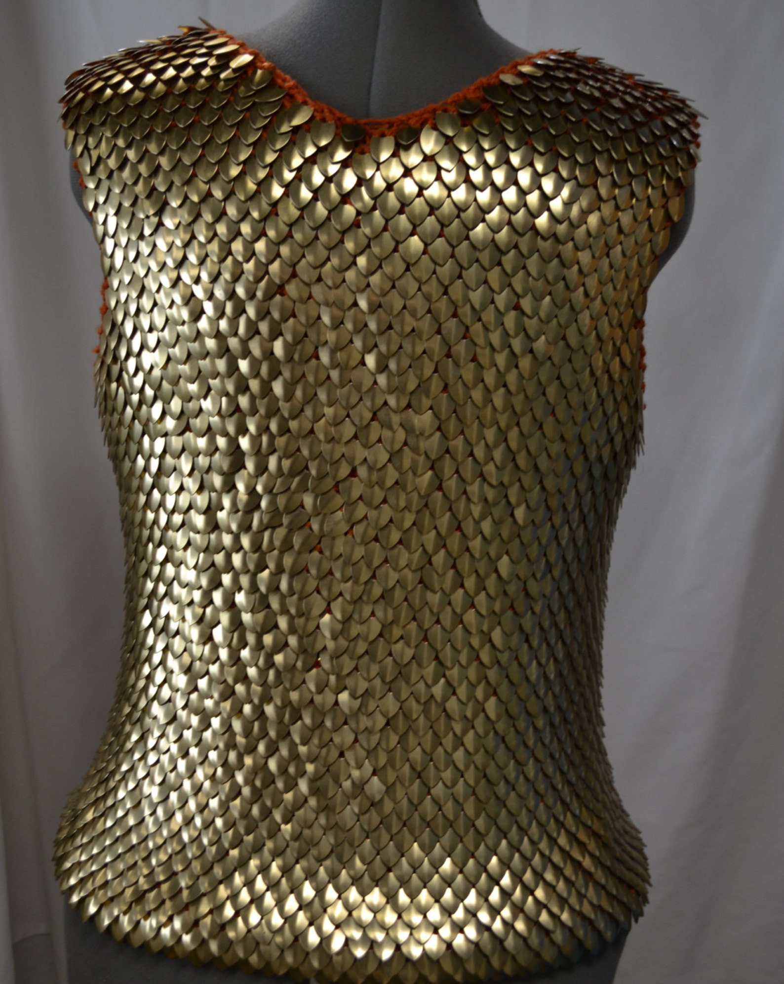 Armor Shirt in Knitted Dragonhide Scalemail Tunic Medieval | Etsy