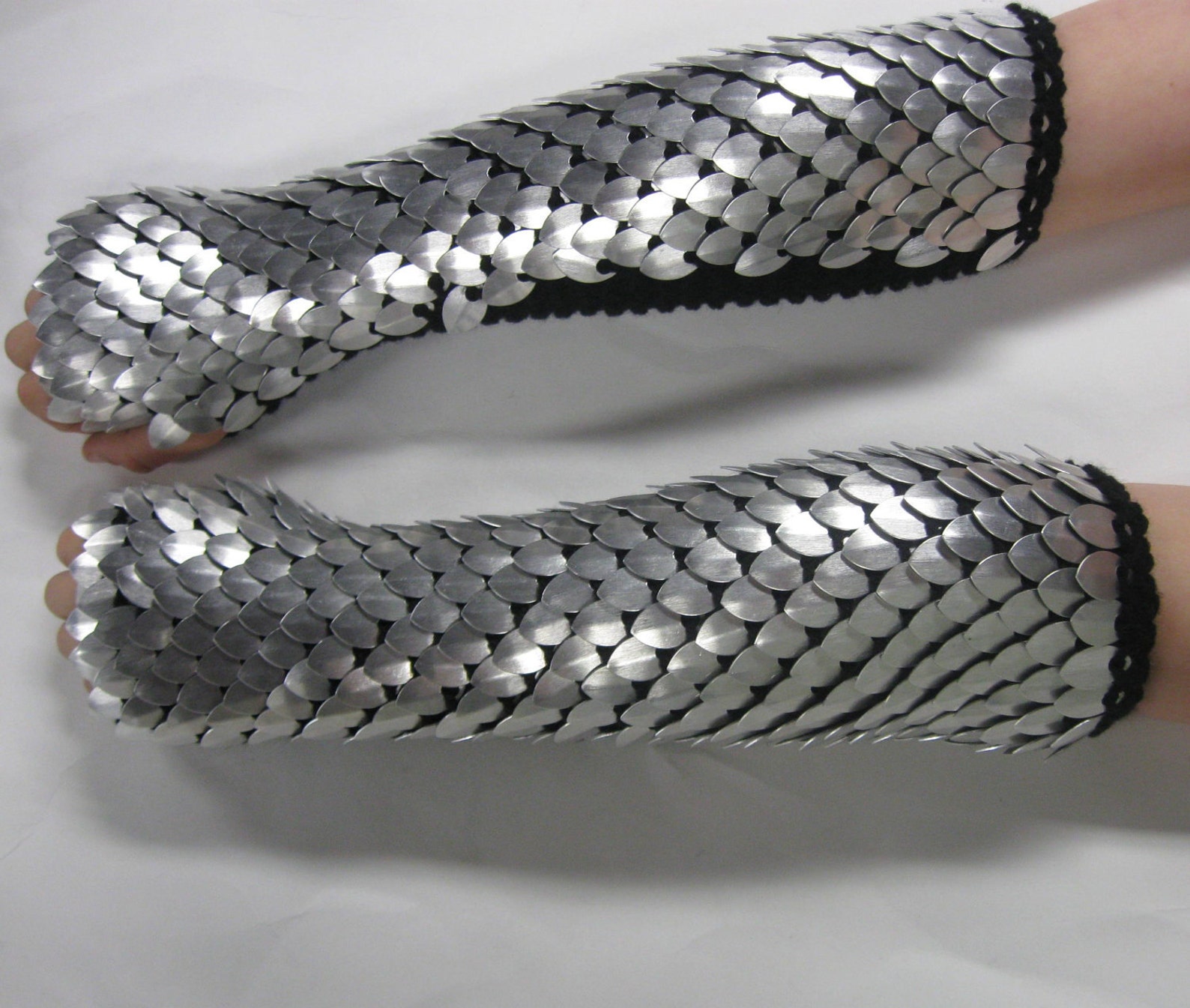 Dragon Scale Gauntlets Knitted Dragonhide Armor Elbow Length Custom ...