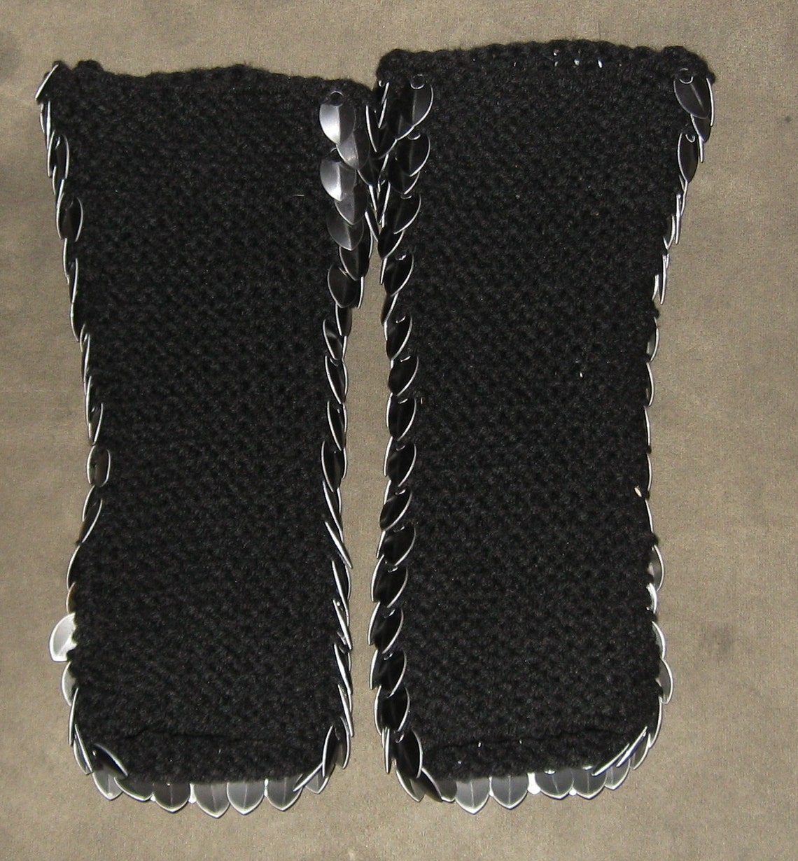 Scalemail Armor Dragonhide Knitted Gauntlets Made to Order - Etsy
