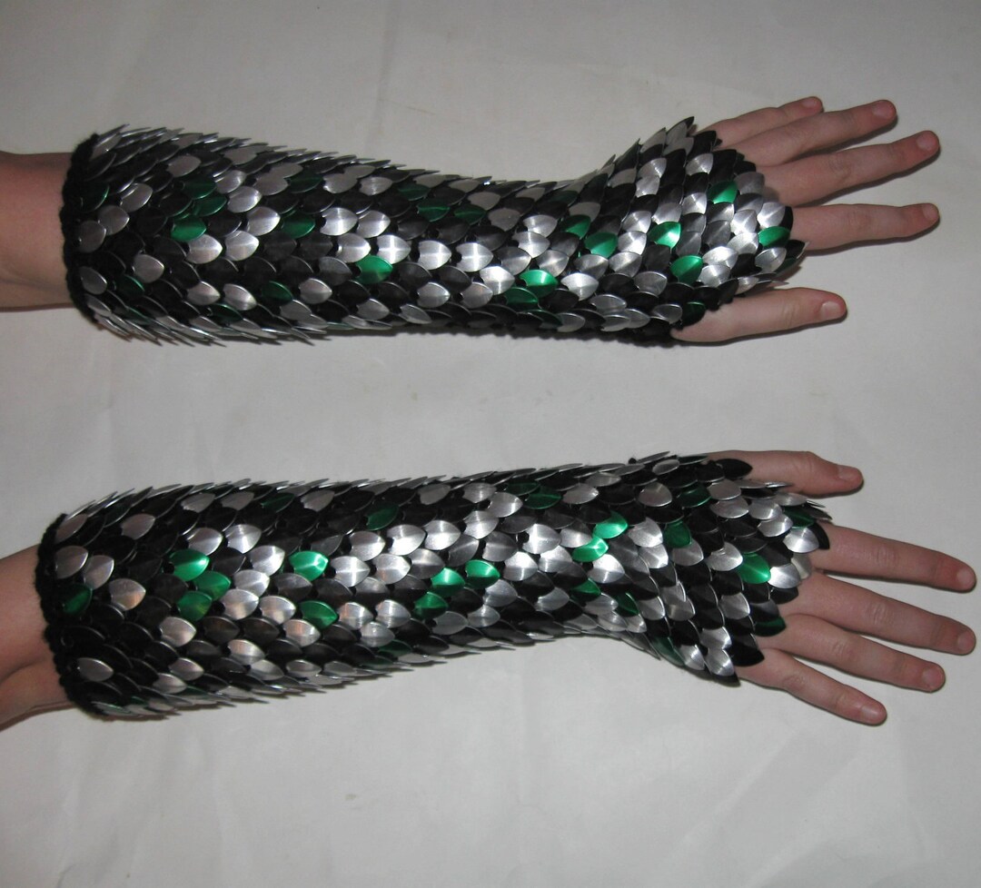 Scale Maille Gauntlets Knitted Dragonhide Armor Chaos Available for ...