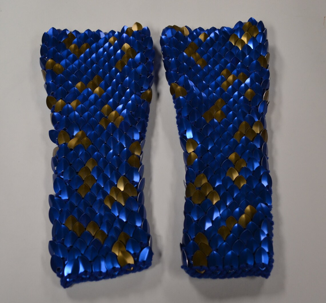 Dragon Scale Armor Gauntlets Knitted Scalemail Custom Made for You - Etsy